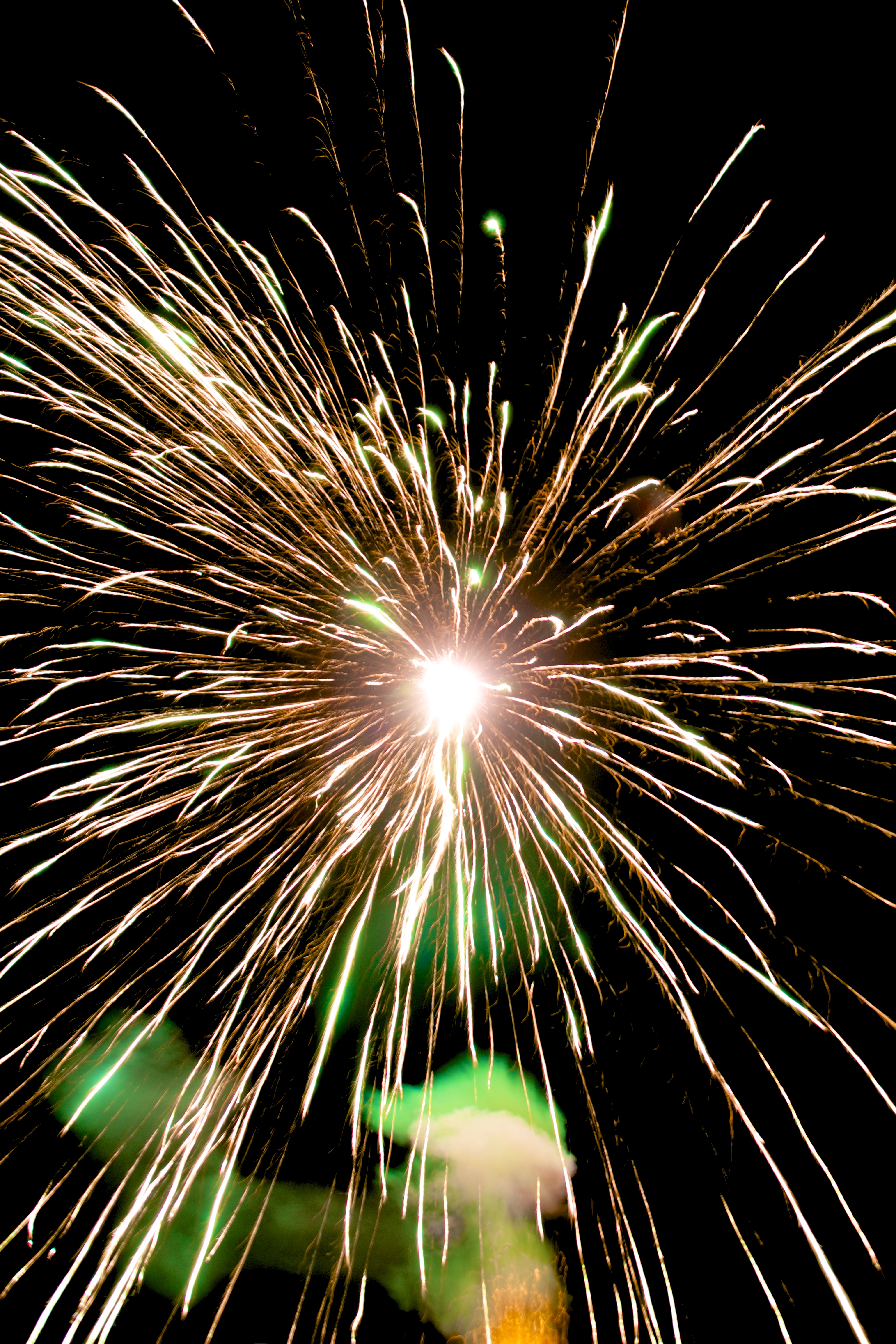 Firework with green smoke - Nick Dale - Private Tutor